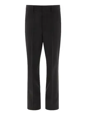 Valentino Garavani Valentino High Waist Tailored Trousers With Logo Detail Black