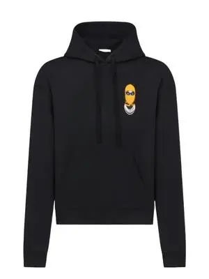 IH NOM UH NIT Small Mask-print Hoodie - Black