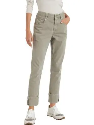 Brunello Cucinelli Mid-rise Straight Leg Jeans - Gray