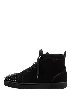 CHRISTIAN LOUBOUTIN Embellished High-top Sneakers - Black