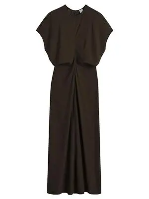 TOTEME Toteme Short-Sleeved Draped Maxi Dress No