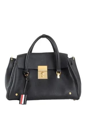 Thom Browne Rwb Stripe Luggage Bag - Black