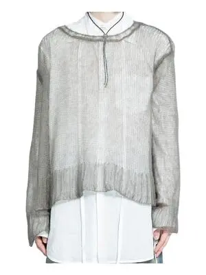 ANN DEMEULEMEESTER Openwork Sweater - White