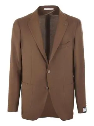 Tagliatore Notched-lapels Single-breasted Blazer - Brown