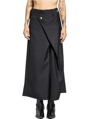 Junya Watanabe Asymmetrical Patch Pocket Skirt - Black