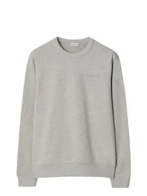 Burberry Logo Cotton Sweatshirt - Light Gray Mixed Colors
