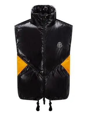 Moncler Padded Puffer Vest With Drawstring Hem - Black