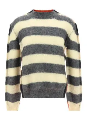 Marni Striped Crewneck Knitted Jumper - Nude