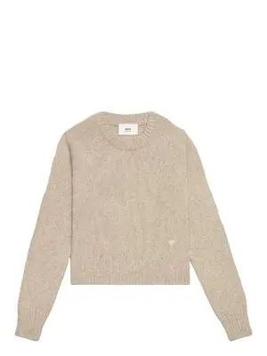 AMI Ami Paris Logo Embroidered Knitted Jumper