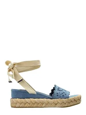 JIMMY CHOO Arlee Wedge Espadrille Sandals - Blue