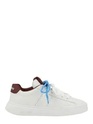 Miu Miu Leather Sneakers - White