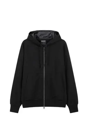 Zegna Hooded Zipper Hoodie - Black
