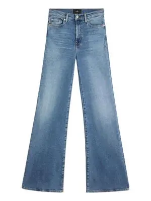 7 For All Mankind Modern Dojo Luxe Vintage Flare Leg Trousers - Medium Blue