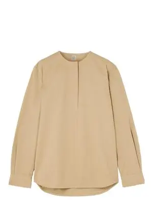TOTÊME Toteme Collarless Cotton Shirt