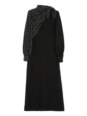 VALENTINO Valentino Polka Dot Sleeve Dress