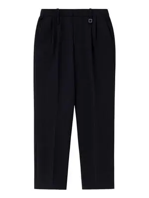 WOOYOUNGMI Tailored Trousers With Belt Loops - Navy Blue