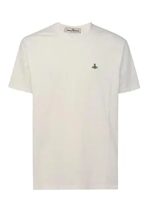 VIVIENNE WESTWOOD Logo Embroidered Crewneck T-shirt - No