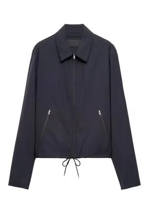 Prada Zip-up Blouson Jacket - Blue