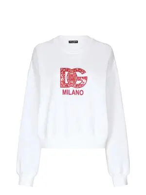 Dolce & Gabbana Oversized Logo Sweatshirt - White