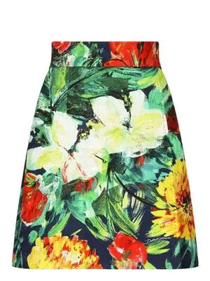 DOLCE & GABBANA Dolce & Gabbana Floral Print Mini Skirt