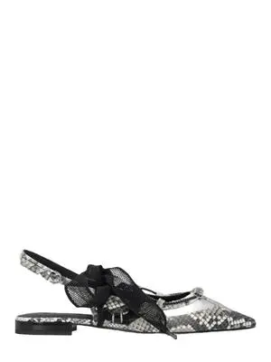 Pinko Belt-style Printed Flat-bottomed Sandals - Black