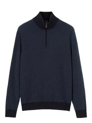 Loro Piana Roadster Half-zip Jumper - Black
