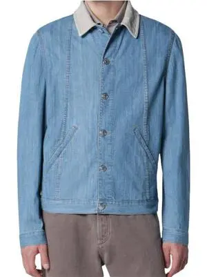 Brunello Cucinelli Single-breasted Denim Jacket - Blue