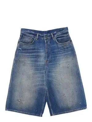 Acne Studios Denim Shorts With Belt Loops - Medium Blue