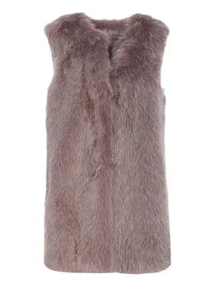 Herno Faux Fur Sleeveless Gilet - Gray