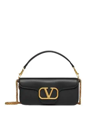 Valentino Garavani Vlogo Signature Foldover Shoulder Bag - Black