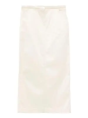 TOTEME Back-slit Midi Skirt - Light Beige