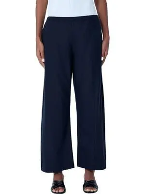 Khaite Clover Straight Leg Trousers - Navy Blue