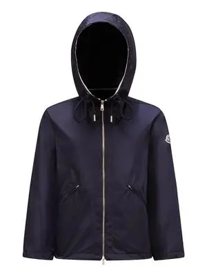 Moncler Cassiope Logo Patch Zip-up Jacket - Midnight Blue