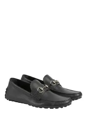 Gucci Horsebit Slip-on Drivers - Black