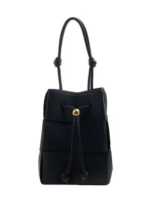Bottega Veneta Logo Shoulder Bag - Black