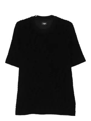 Fendi Ff Terry Crewneck T-shirt - Black