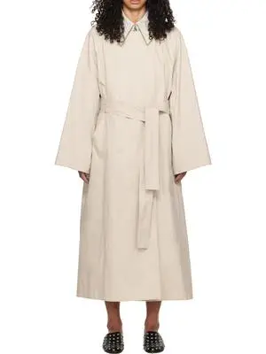 Khaite The Minnie Belted Coat - White