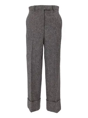 Thom Browne High-waist Straight-leg Trousers - Black