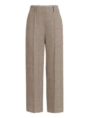 BRUNELLO CUCINELLI Brunello Cucinelli Checked Straight-Leg Tailored Pants
