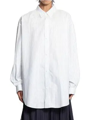 HED MAYNER Pinstriped Shirt - White