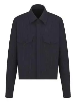 Dior Striped Wool Jacket - Black