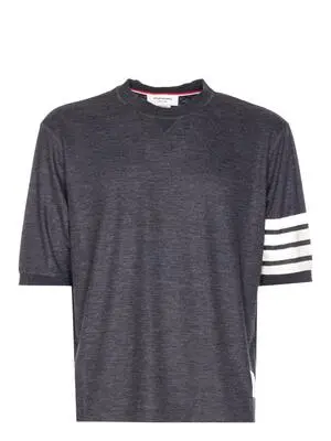 Thom Browne 4-bar Wool T-shirt - Black