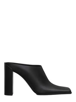 Alaïa Square Toe Block Heel Mules - Black