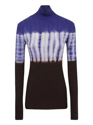 Proenza Schouler High-neck Tie-dye Wool Sweater - Black