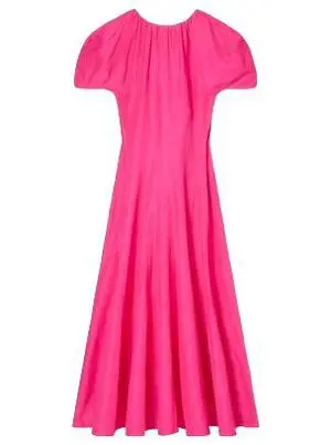 Tory Burch Balloon Sleeve Midi Dress - Pink
