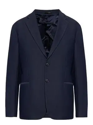 Giorgio Armani Single-breasted Straight Hem Blazer - Black