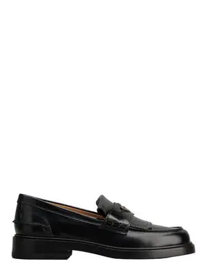 TOD'S Logo-plaque Slip-on Loafers - Black