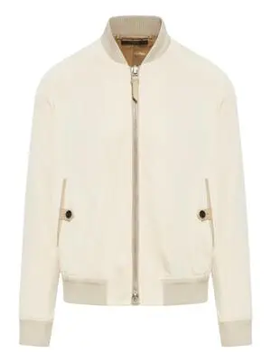 TOM FORD Gabardine Bomber Jacket - Bone
