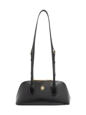 Bally Mini Praline Shoulder Bag With Logo Detail - Black