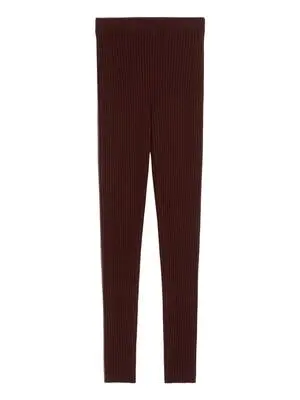 Max Mara Apogeo Ribbed Skinny Fit Trousers - Brown